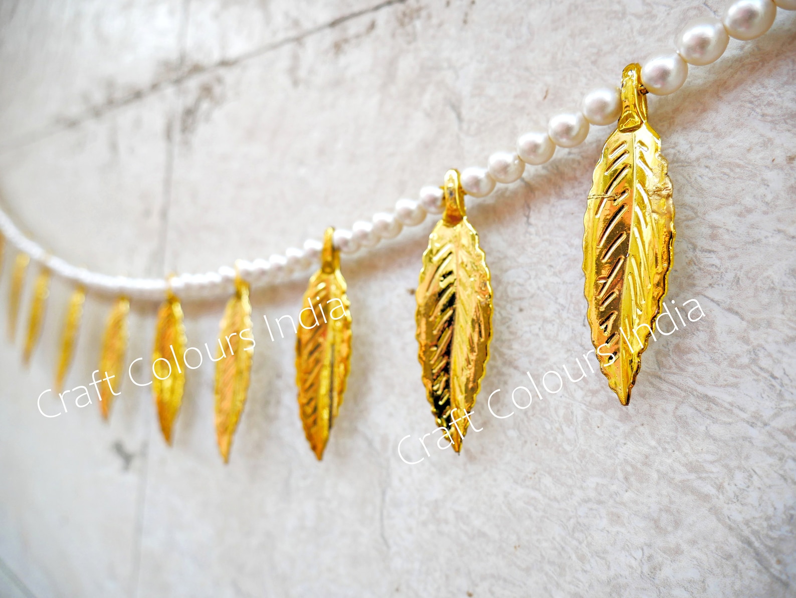Golden Leaf Toran, Indian Goodluck Door Hanging, Wedding Home Decor ...