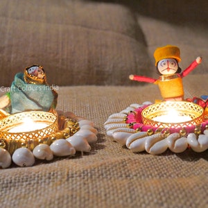 Sea Shell Puppet Tealights | Diwali Return Gifts | Bulk Tealights for ...
