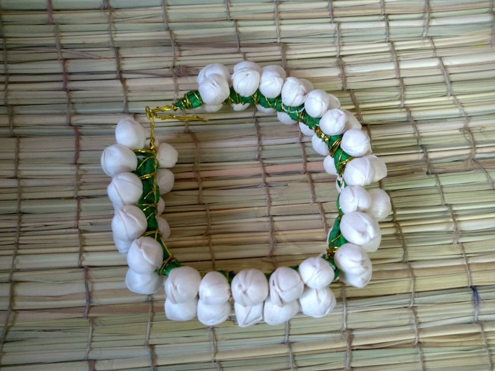 White Jasmine Gajra, Indian Aritificial Flower Wedding Hair Accessory ...