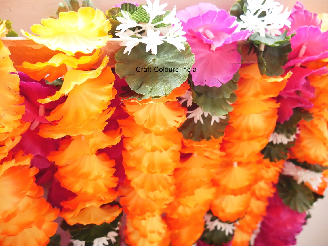 50 Pcs 5 Ft Wedding Decoration Garlands Floral Diwali | Etsy