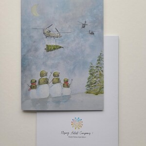 Aviation Chinook Helicopter Christmas Card Slingload Tree Aviation FAC1 ...