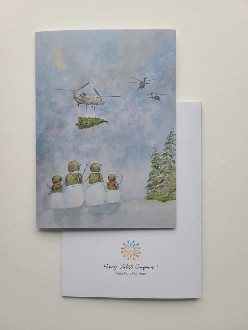 Aviation Chinook Helicopter Christmas Card Slingload Tree Aviation FAC1 ...
