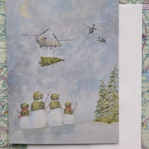 Aviation Chinook Helicopter Christmas Card Slingload Tree Aviation FAC1 ...