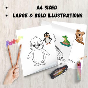 Kids Animal Coloring Pages - 40 Colouring Pages in Book. Digital ...