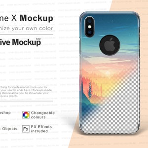Apple iPhone X 3D Phone Case Mockup Back View High Resolution Smart ...