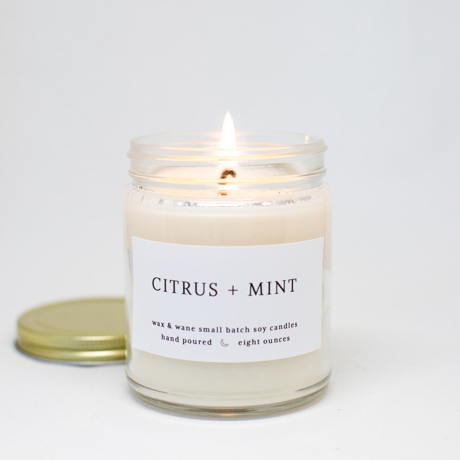 Citrus Mint Modern Soy Candle Grapefruit Orange Candle - Etsy