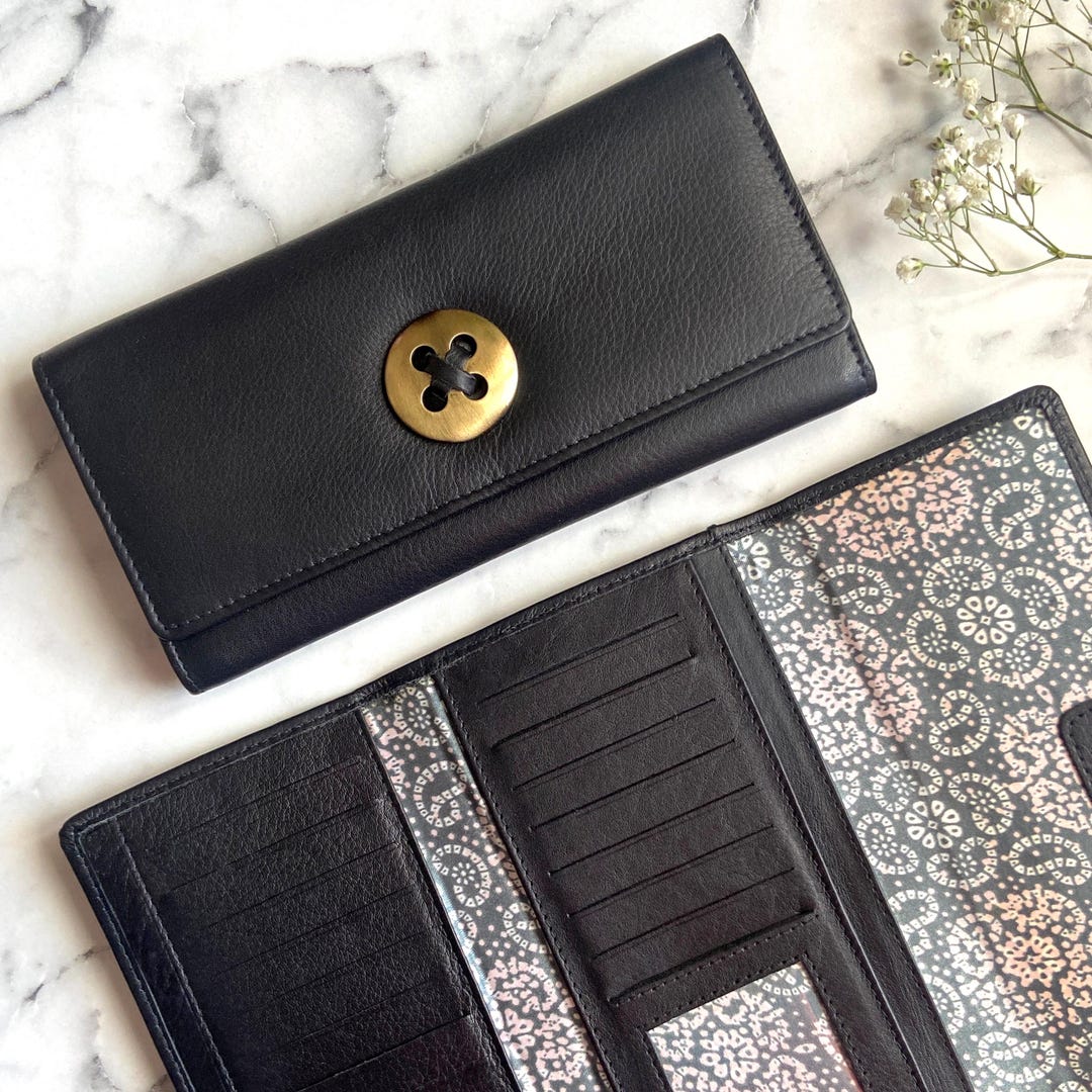 Women's Black Genuine Leather Purses - Etsy