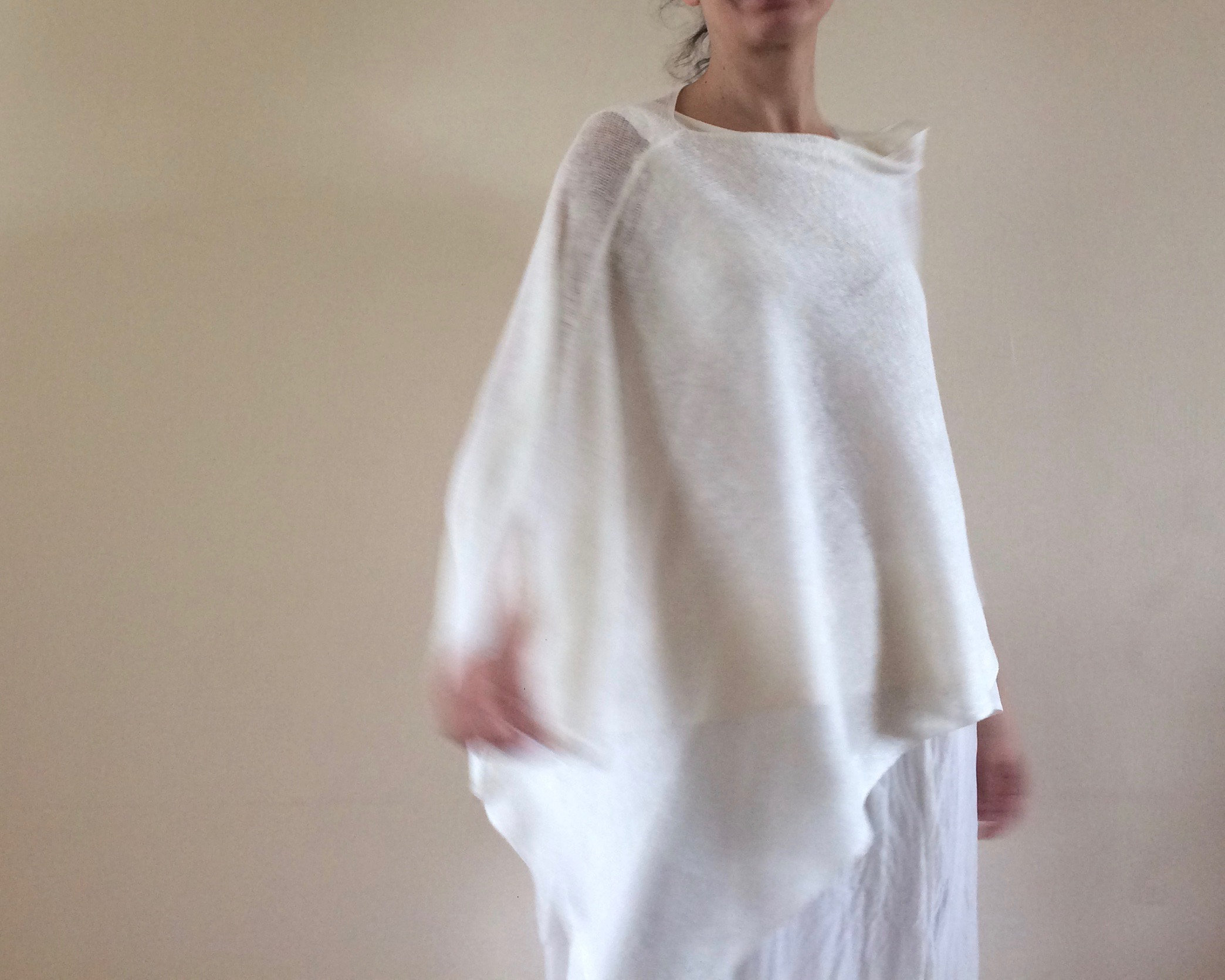 Creamy Pure LINEN PONCHO Bridal Cape Women's Poncho - Etsy