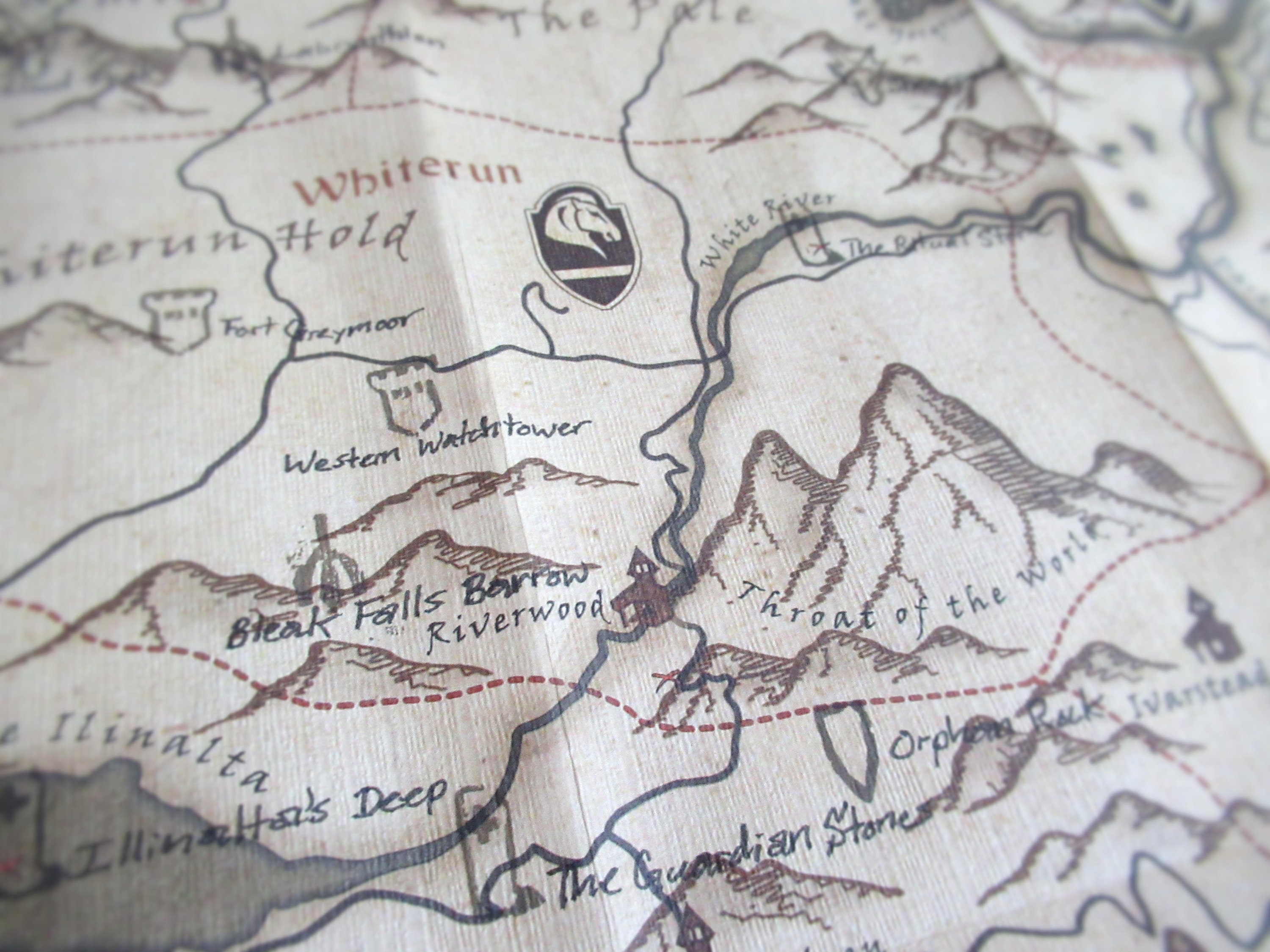 Skyrim Map Poster Hand Made Wall Art Decor Fantasy - Etsy