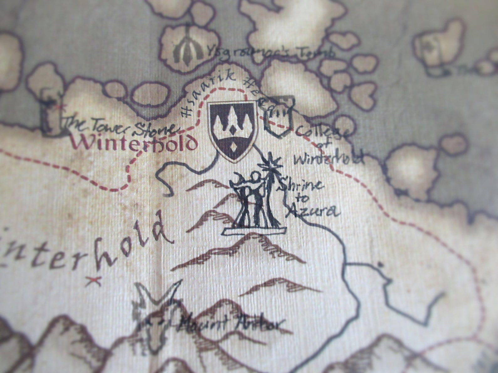 Skyrim Map Poster Hand Made Wall Art Decor Fantasy - Etsy