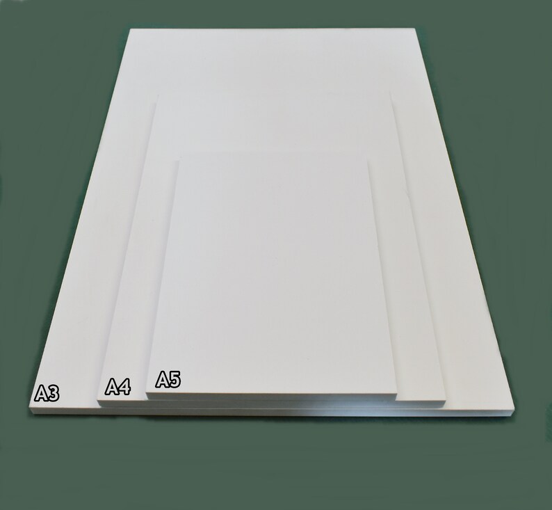 Hojas de plástico blanco PVC Tamaños de 1 mm de espesor / A5 - Etsy México