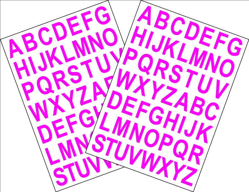 Alphabet Letters Stickers Label Craft Self Adhesive Peel off - Etsy
