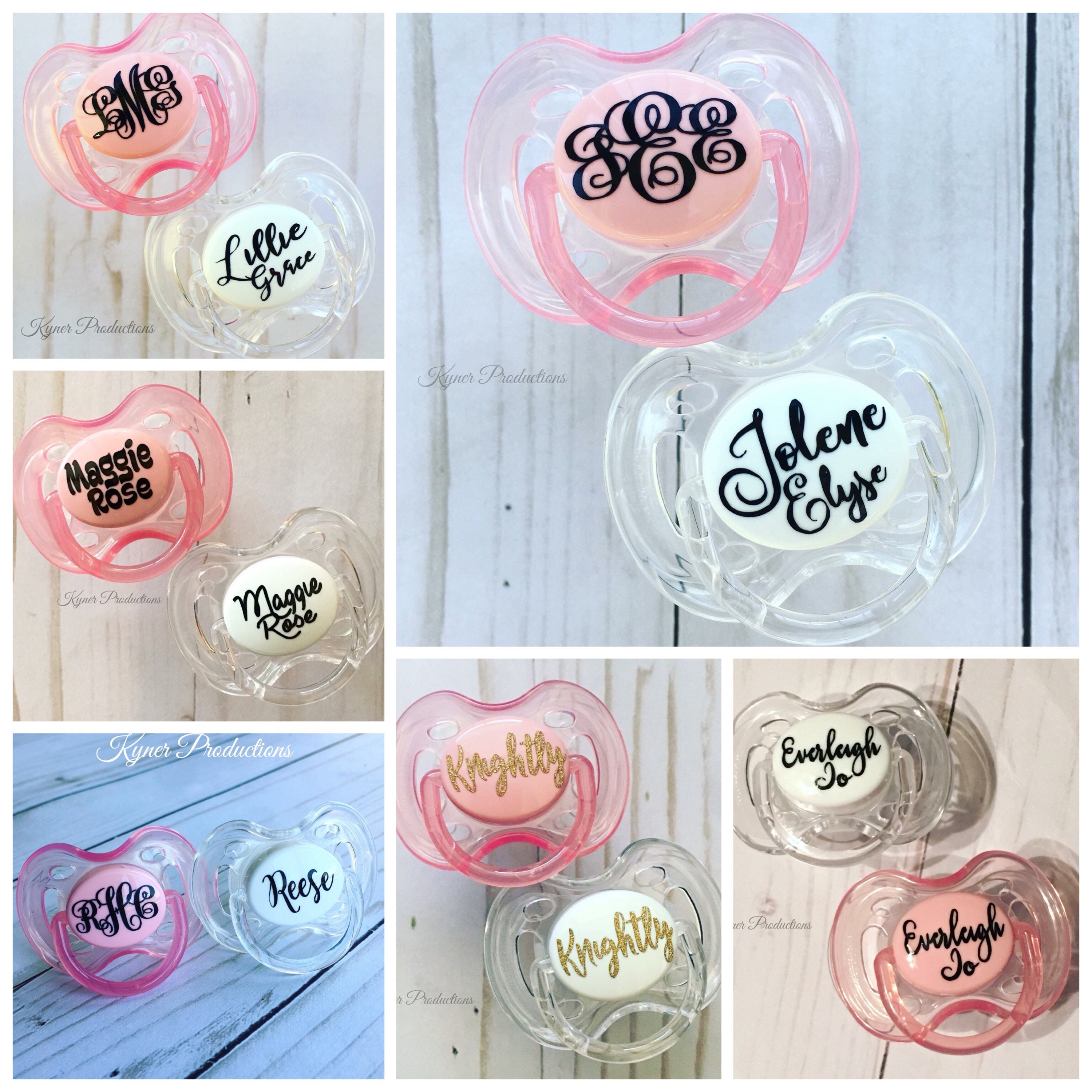 Personalized / Monogrammed Pacifiers // Custom Baby Pacifiers | Etsy
