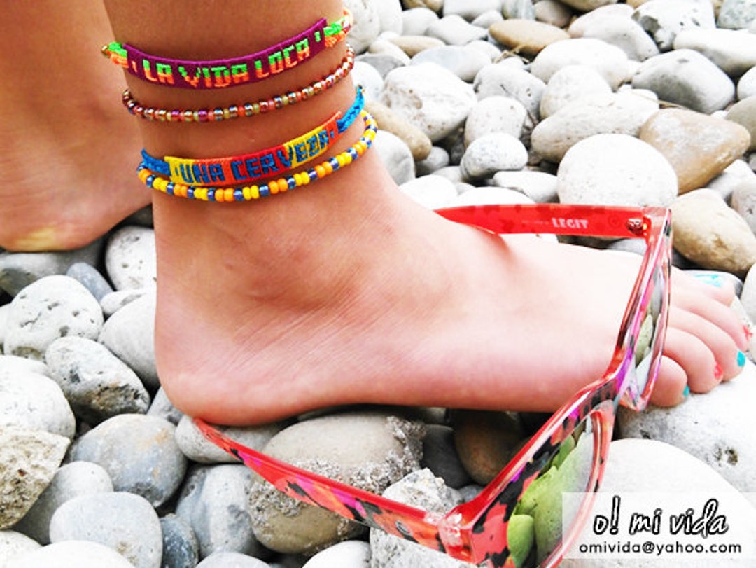 Anklet, Name Anklet, Best Friend Anklet, Friendship Anklet, Mexican ...