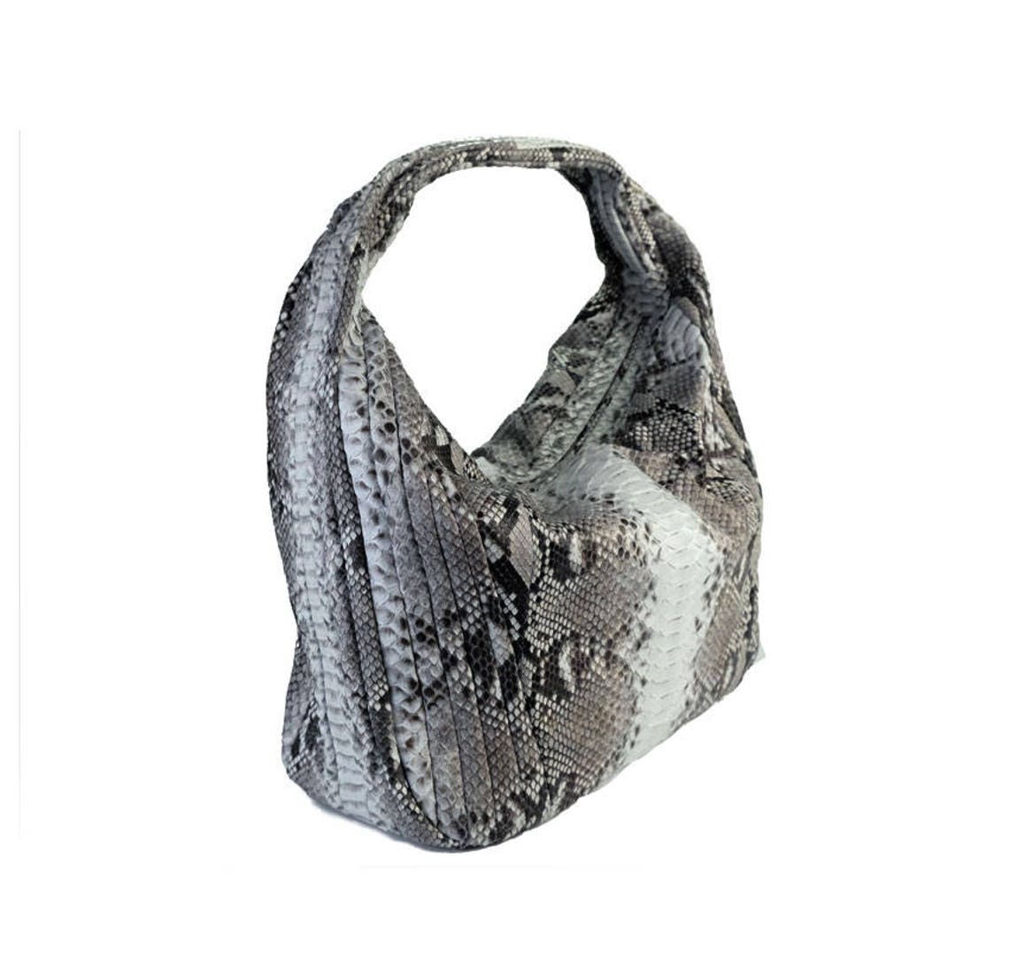 Natural Snakeskin Large Hobo Bag | Shoulder Bag | Leather Tote Bag ...