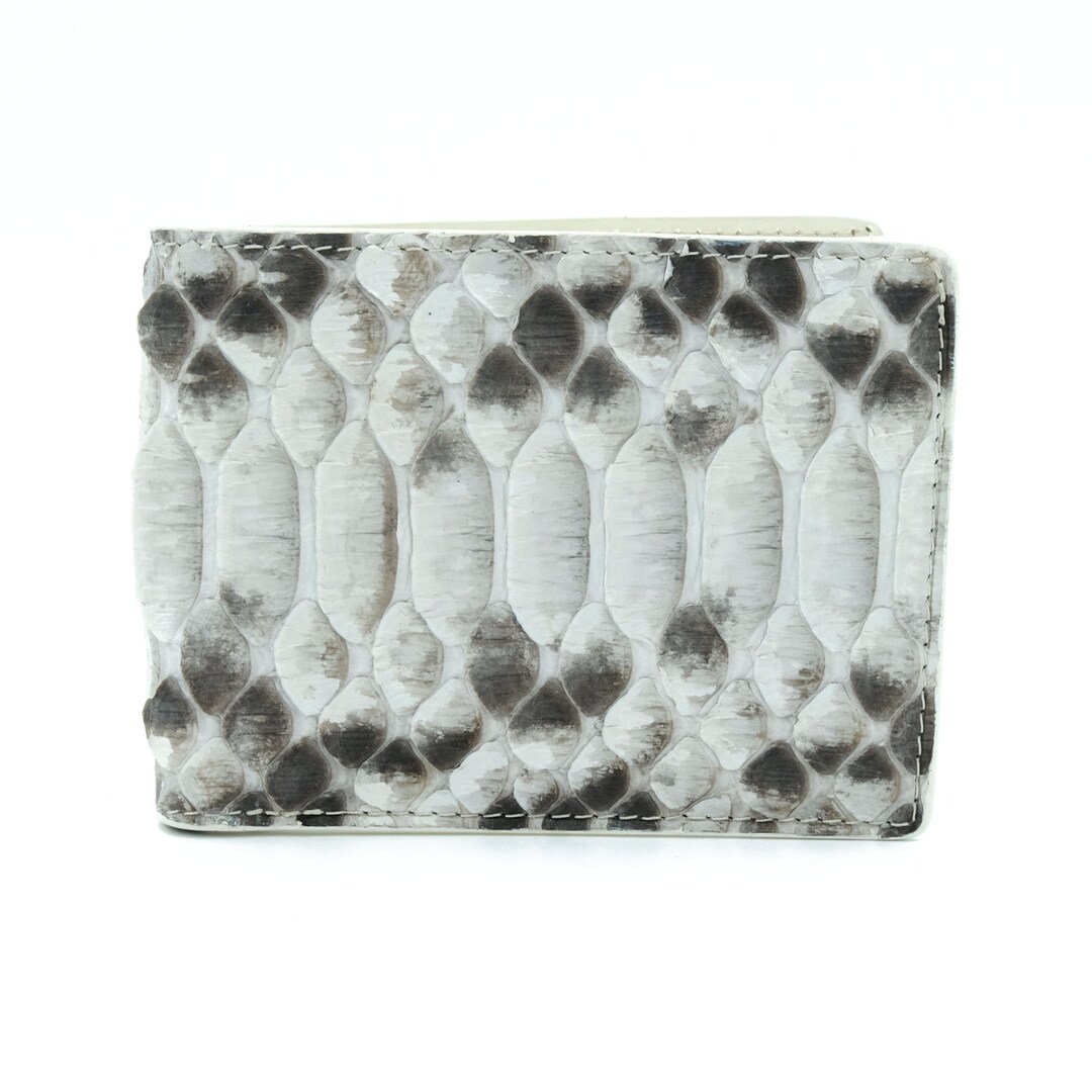 Men's Genuine Python Leather Bifold Wallet | Snakeskin Wallet | Slim ...