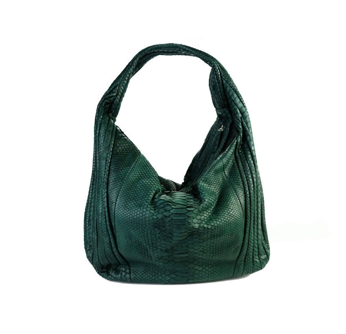 Green Snakeskin Large Hobo Bag Shoulder Bag Leather Tote | Etsy
