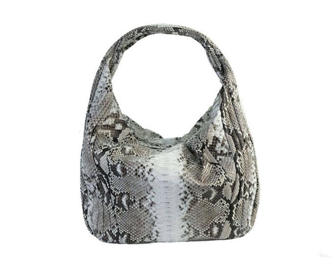 Natural Snakeskin Large Hobo Bag Shoulder Bag Leather Tote - Etsy