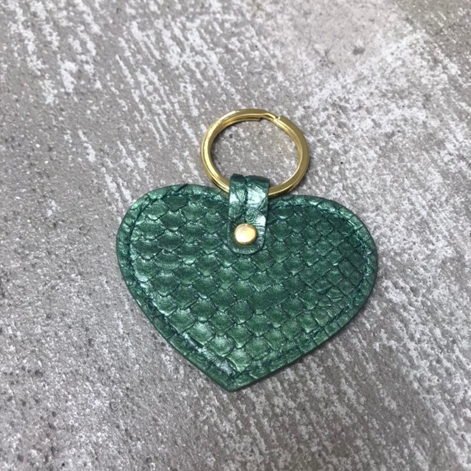 Heart Leather Key Chain Heart Keychain Heart Keyring - Etsy