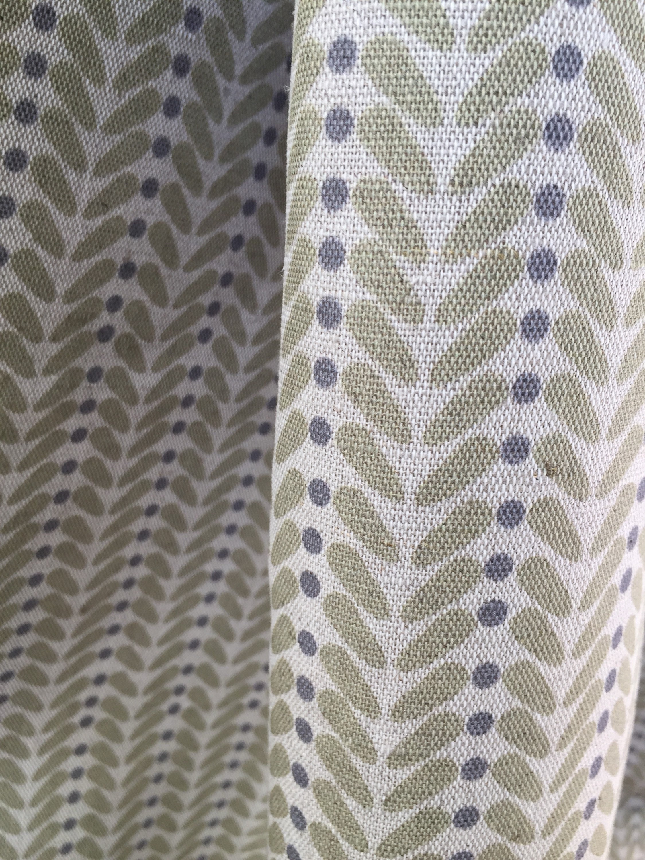 Scandi Wings Olive Green Linen Curtain Fabric English | Etsy