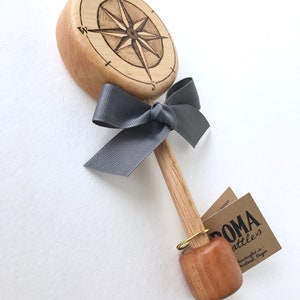 Personalized Baby's Gift Baby Compass Adventure Awaits Keepsake Wooden ...