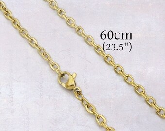 60cm Gold Chain - Etsy