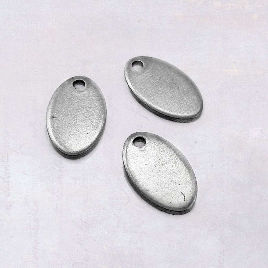 20 X Small 13mm X 7.5mm Stainless Steel Blank Oval Stamping | Etsy