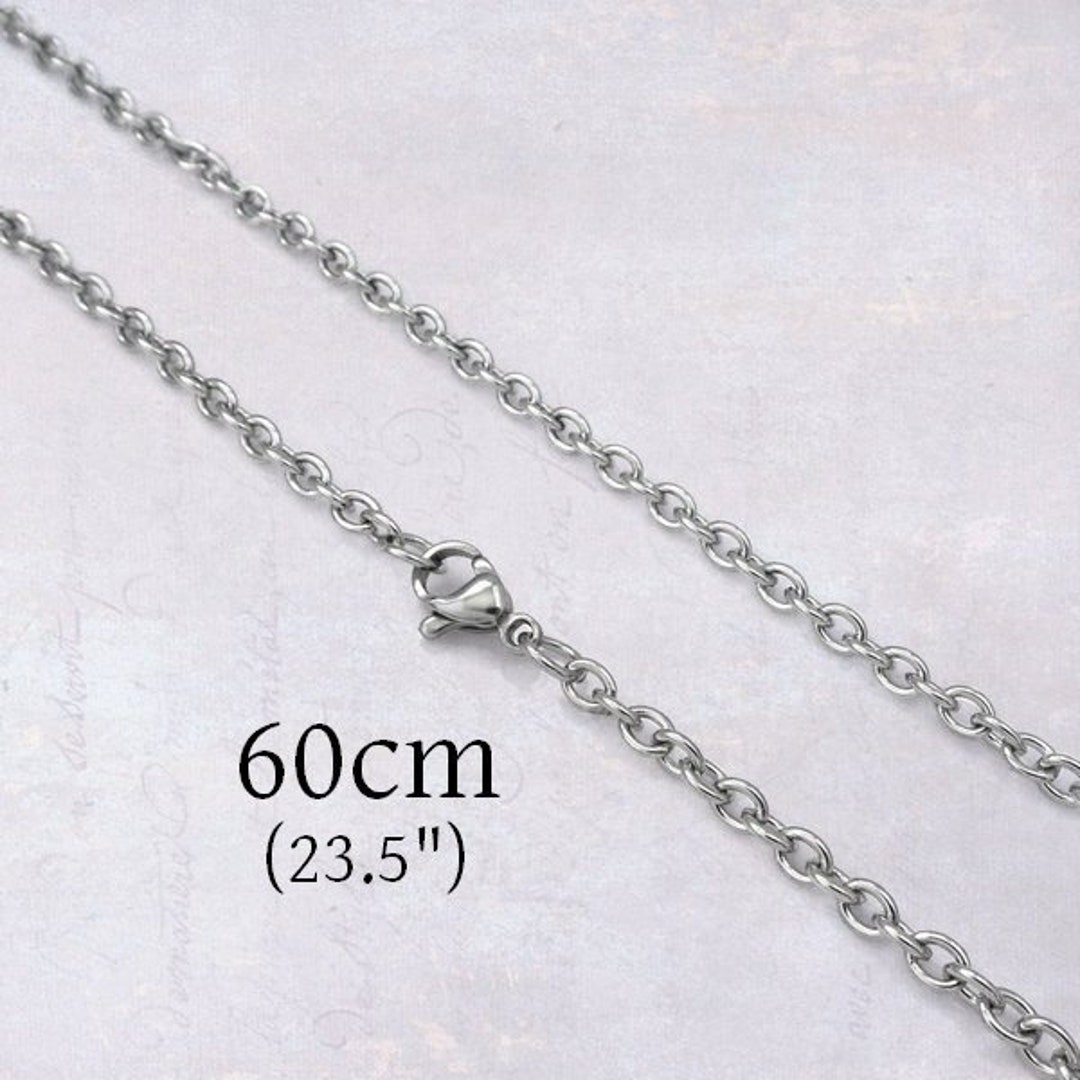 5 X Stainless Steel Cable Chain Necklaces 4mm X 3mm Links - Etsy