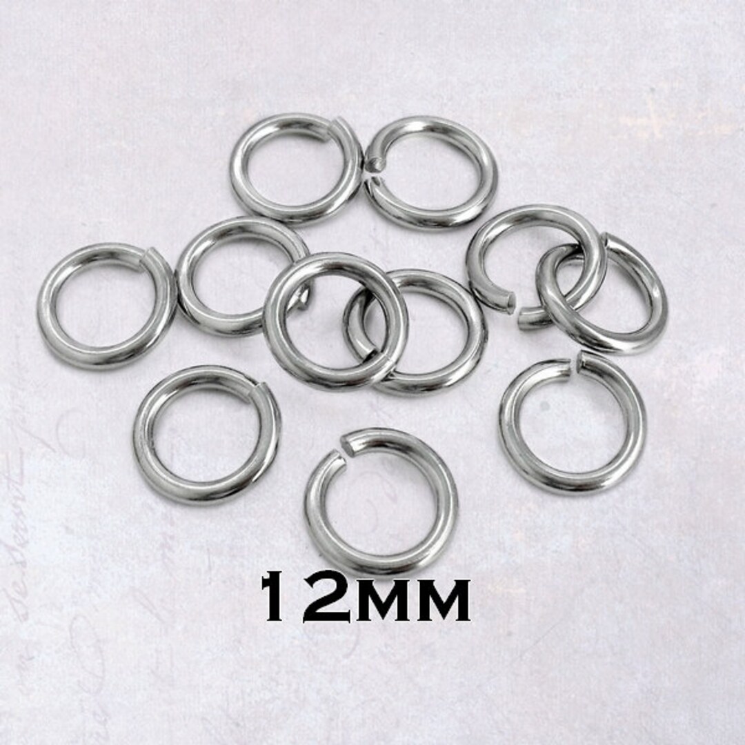 50 X Stainless Steel 12mm X 2mm Jump Rings Heavy Gauge Flush Cut - Etsy