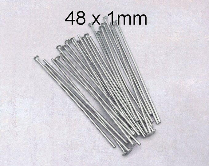 100 Stainless Steel Strong 34mm Ball Head Pins 21 Gauge 0.7mm Thick - Etsy