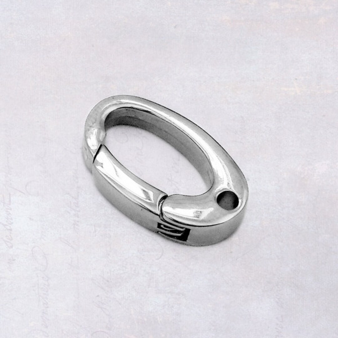 1 X Stainless Steel Oval Lobster Claw Parrot Spring Key Clasp Trigger ...