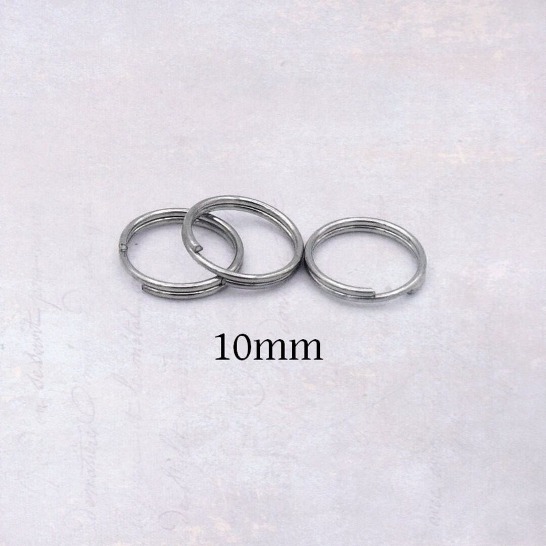 200 X Stainless Steel 10mm Split Rings - Double Loop Jump Rings - Etsy