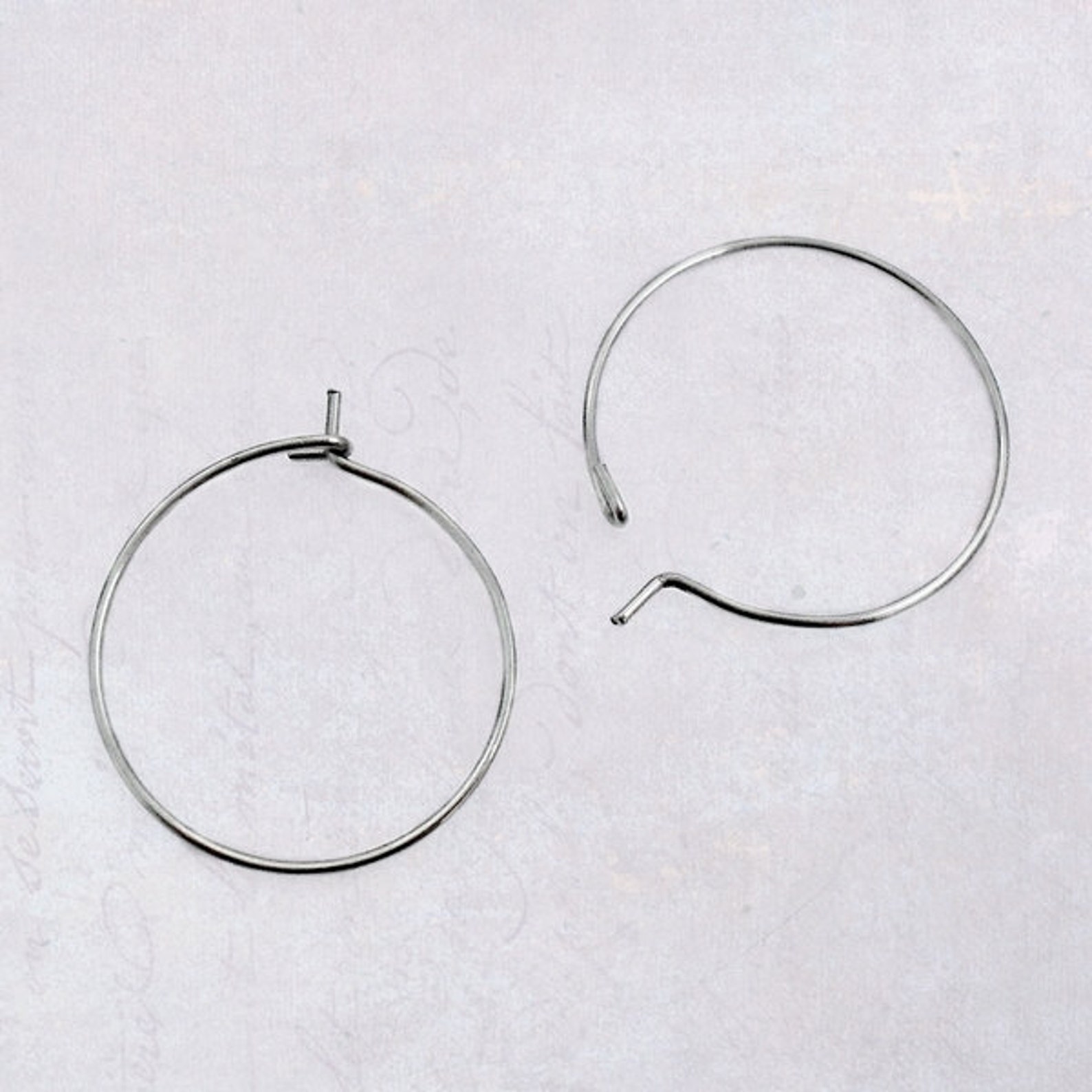 50 X Small 20mm Stainless Steel Wire Hoops for Wine Glass | Etsy