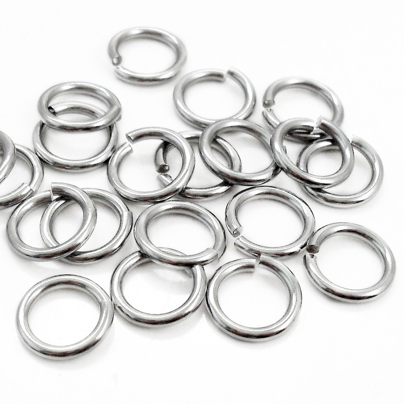 100 X Stainless Steel 10mm X 1.5mm Jump Rings Flush Cut - Etsy