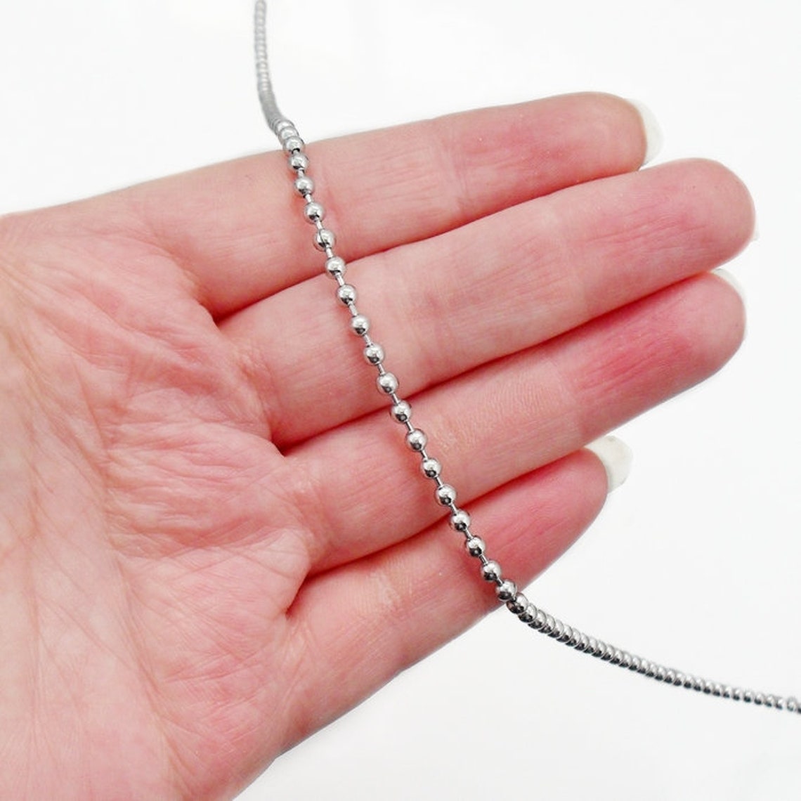 5m Stainless Steel 3.2mm Ball Chain With 20 Connectors Clips - Etsy ...