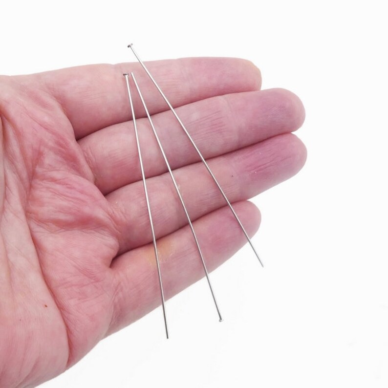 100 X Unsorted 75mm X 0.7mm Stainless Steel Head Pins - Etsy
