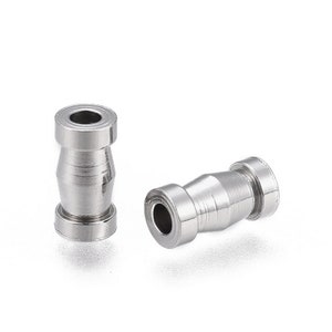 25 X Small Stainless Steel Beveled Tube Beads 8mm X 4mm - Etsy