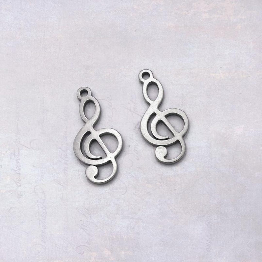 20 X Stainless Steel Treble Clef Charms - Etsy