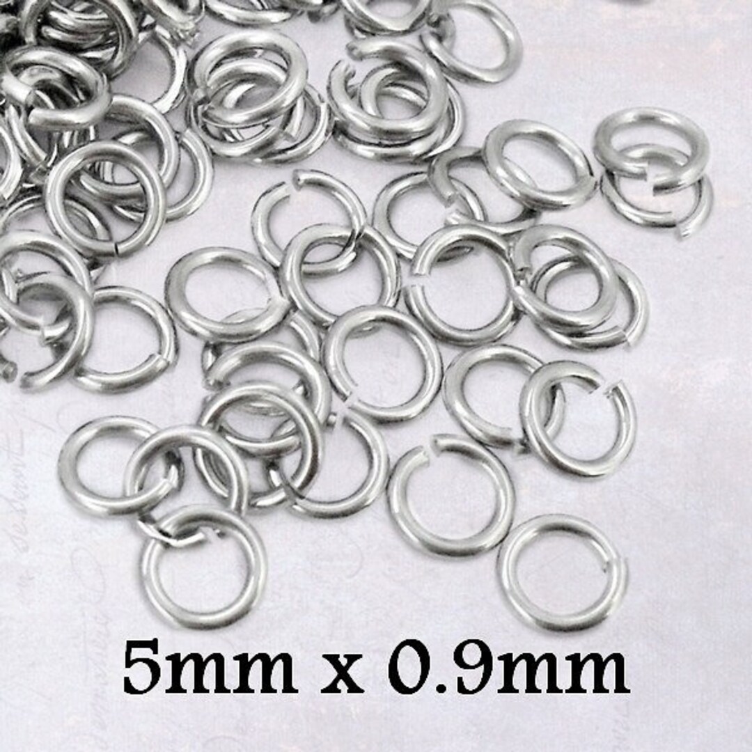 250 X Stainless Steel Flush Cut Jump Rings 5mm OD X 0.9mm WD - Etsy