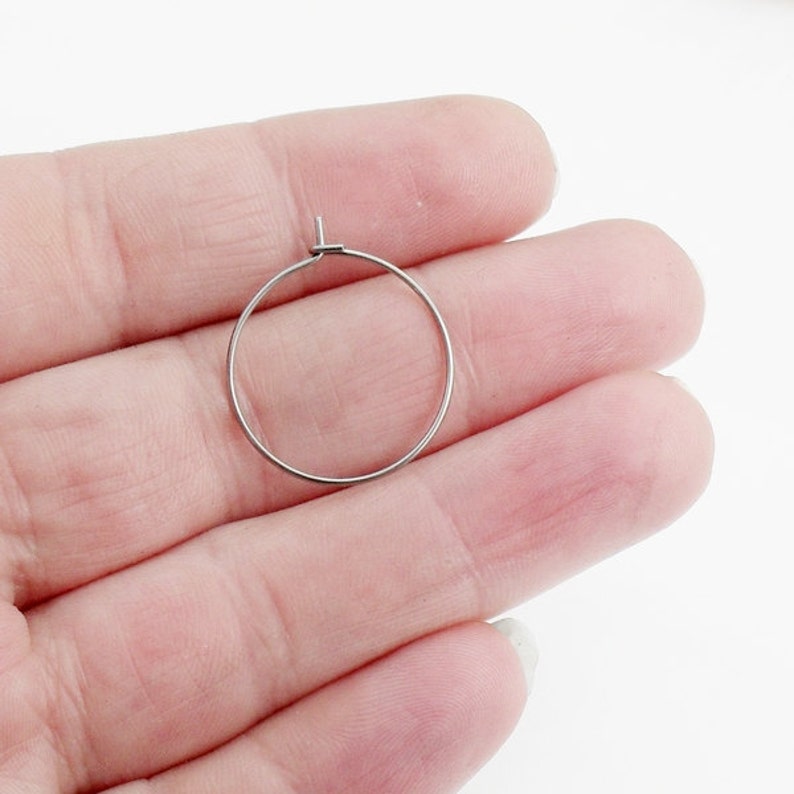 50 X Small 20mm Stainless Steel Wire Hoops for Wine Glass - Etsy Australia