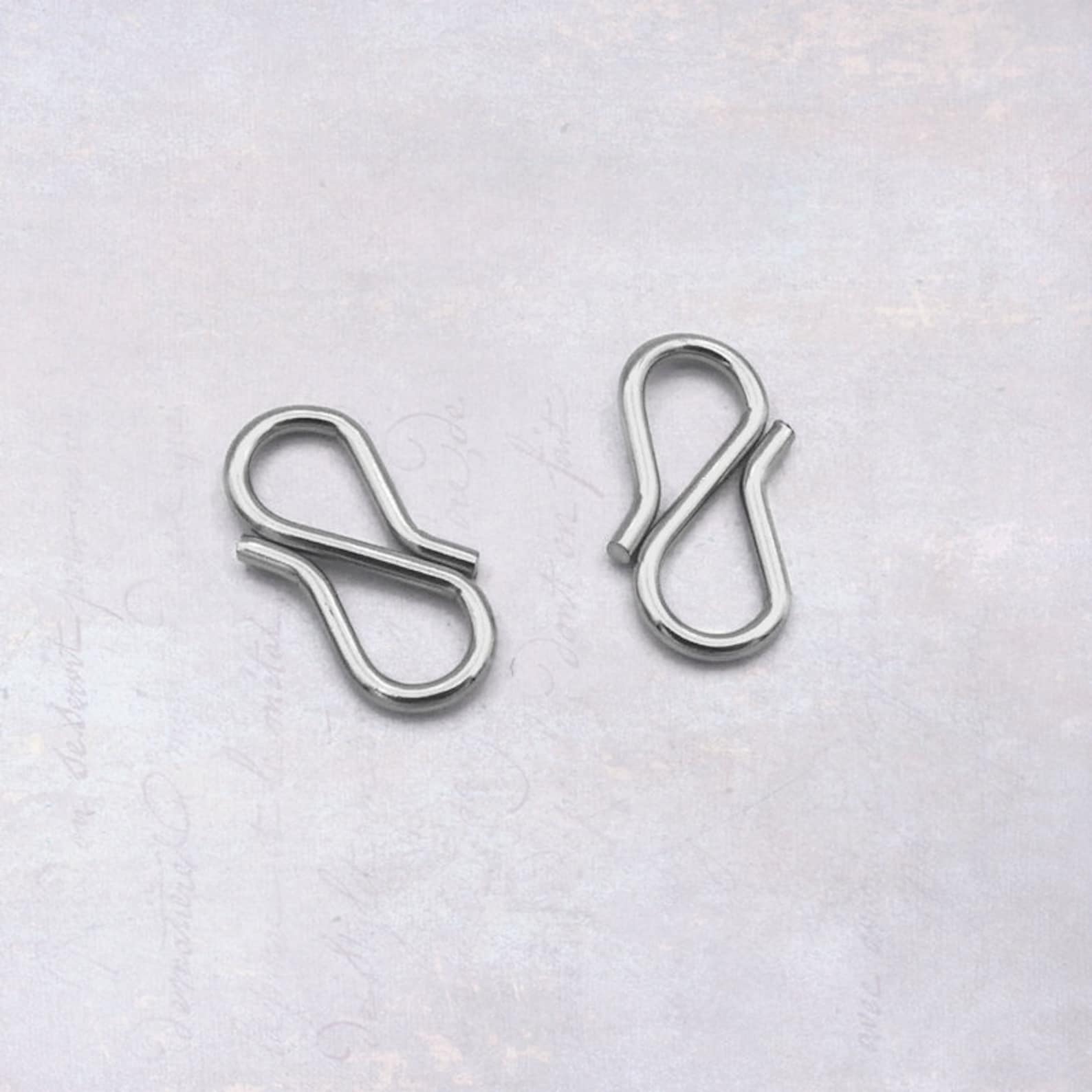 50 X Stainless Steel Small 12mm S Hook Clasps 19 Gauge 1mm Thick - Etsy