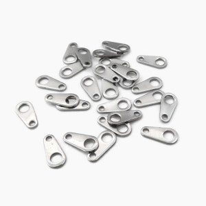 50 X Stainless Steel 8mm X 4mm Teardrop Chain Tabs - Etsy