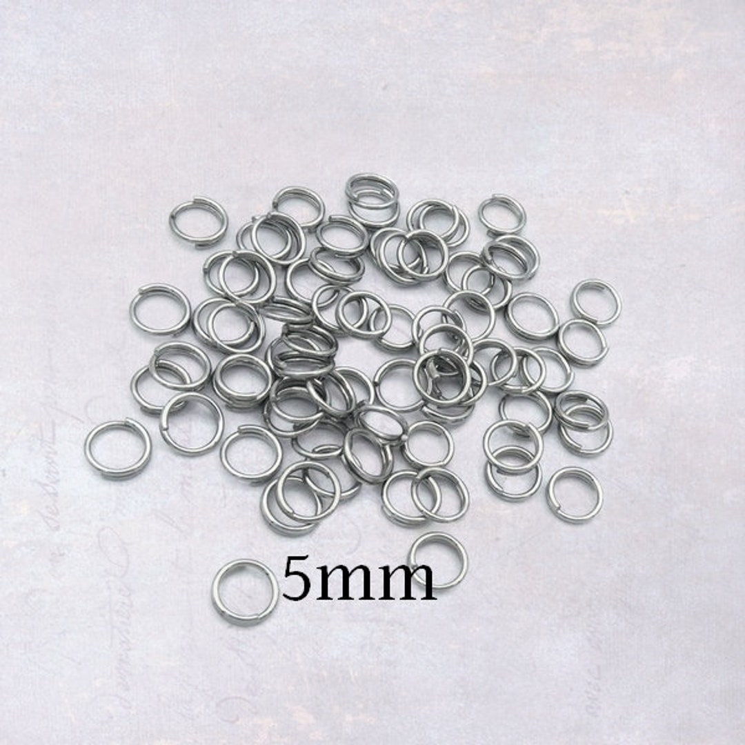 250 X Stainless Steel 5mm Split Rings Double Loop Jump Rings - Etsy