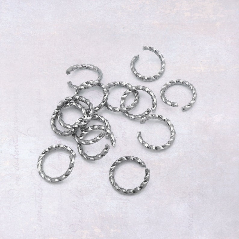 25 X Stainless Steel 11.5mm X 1.55mm Twisted Wire Jump Rings - Etsy ...