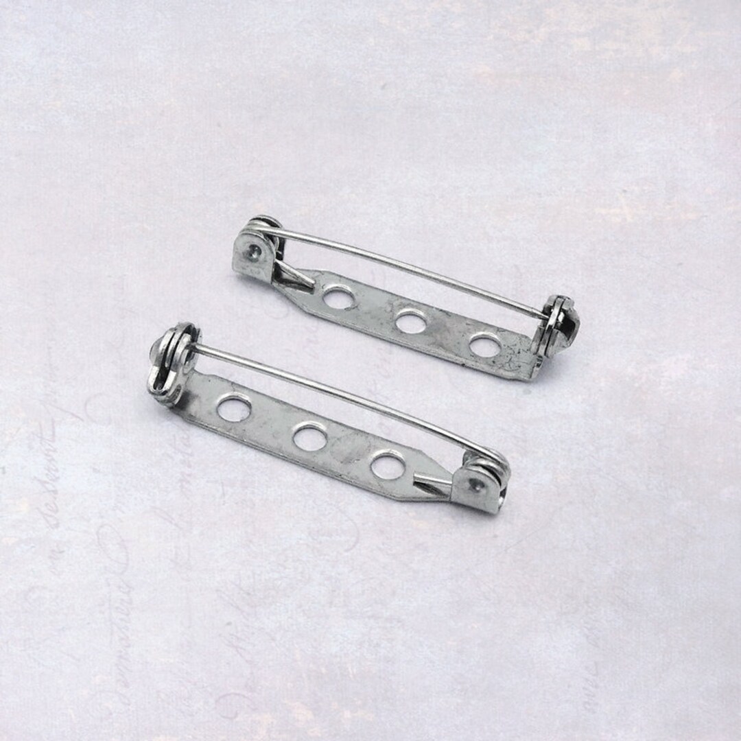 20 X Stainless Steel 25mm Brooch Backings With Pin Lock - Etsy