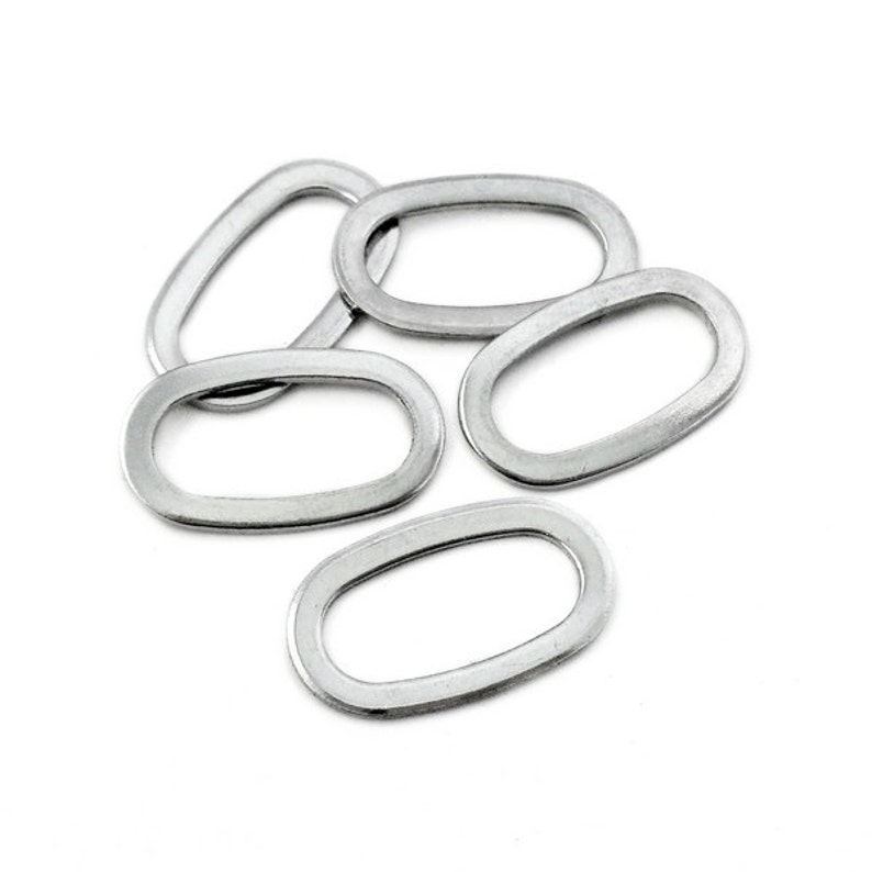15 X Stainless Steel 20mm X 12mm Flat Oval Linking Rings / - Etsy