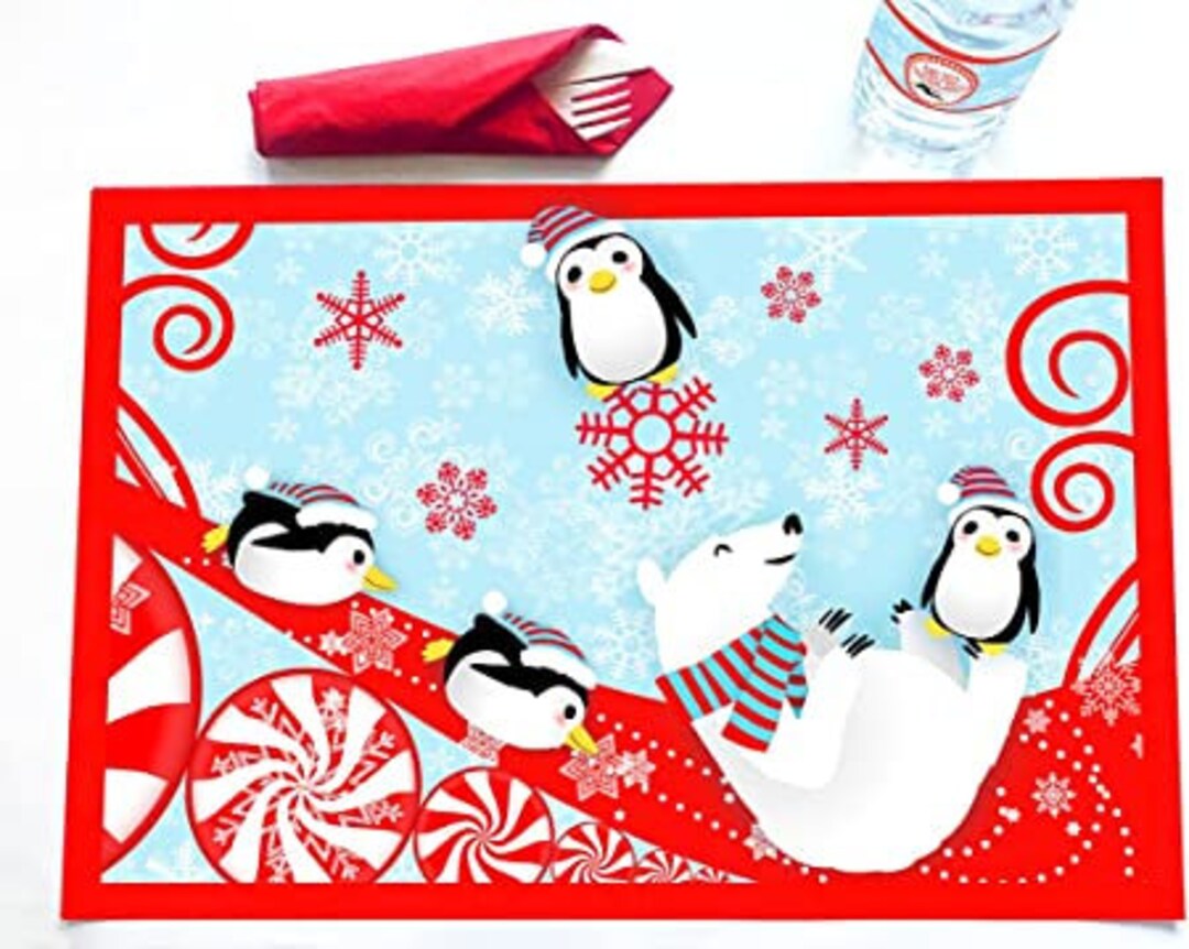 Winter Wonderland 12 Placemats - Penguin Decorations - Winter Party ...