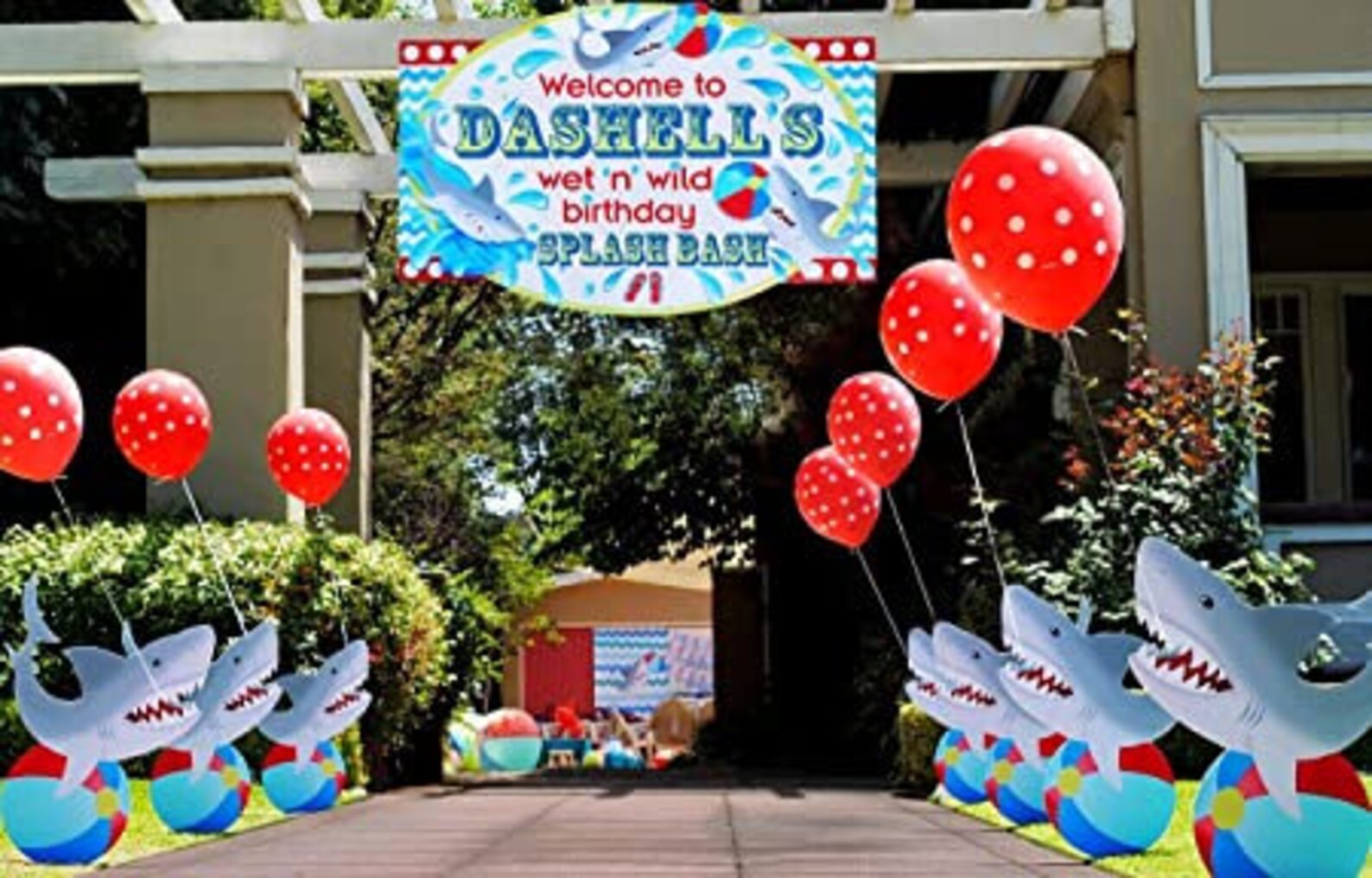 Shark Standees Set of 4 Pool Party Cutout Party Decoration - Etsy