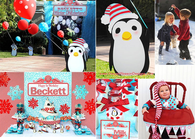 Penguin Standee - Set of 4 FREE SHIPPING - Penguin Cutout - Winter ...
