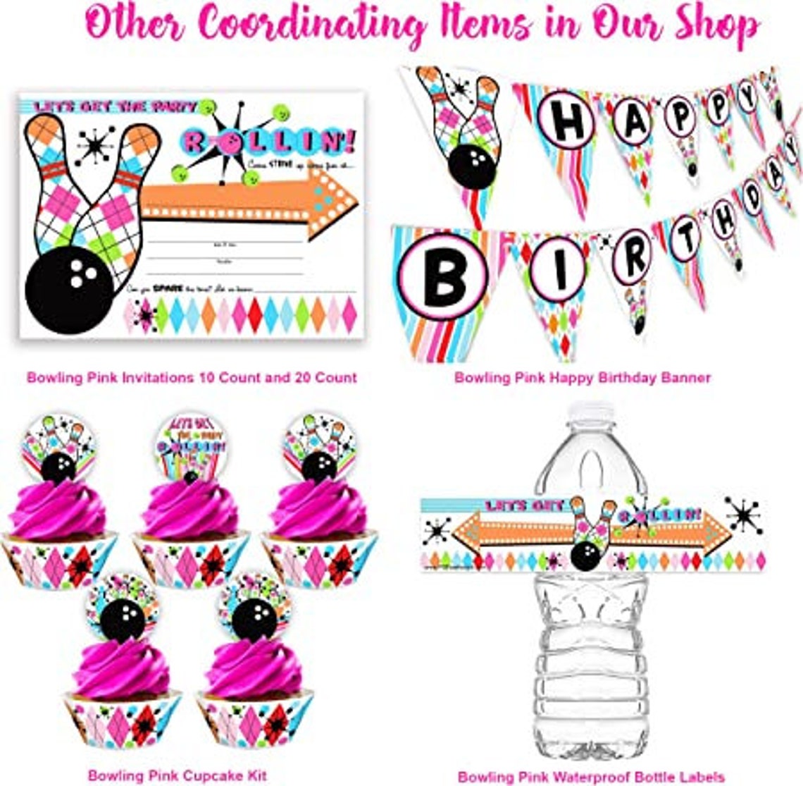 Bowling Party Favor Stickers 20 Favor Bag Stickers Bowling - Etsy